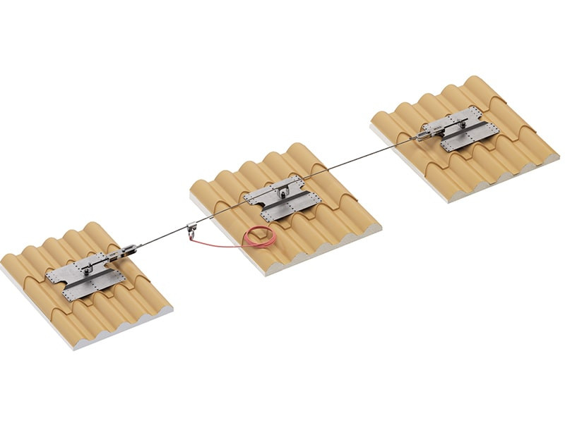 LIFELINE ON SUPPORT ROOFS WITH FAUX TILES | PATROL + COPPO | ROTHOBLAAS