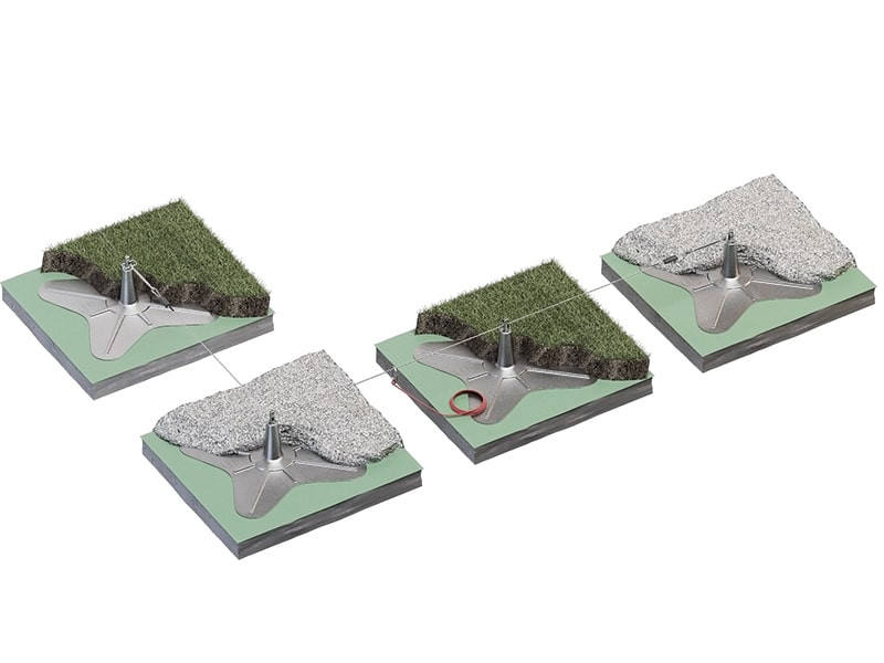 LIFE LINE ON SUPPORTS WITH BALLAST | GREEN LINE | ROTHOBLAAS