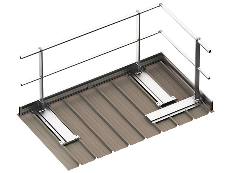 RAILING FASTENING ON TRAPEZOIDAL METAL ROOF | GUARD M | ROTHOBLAAS