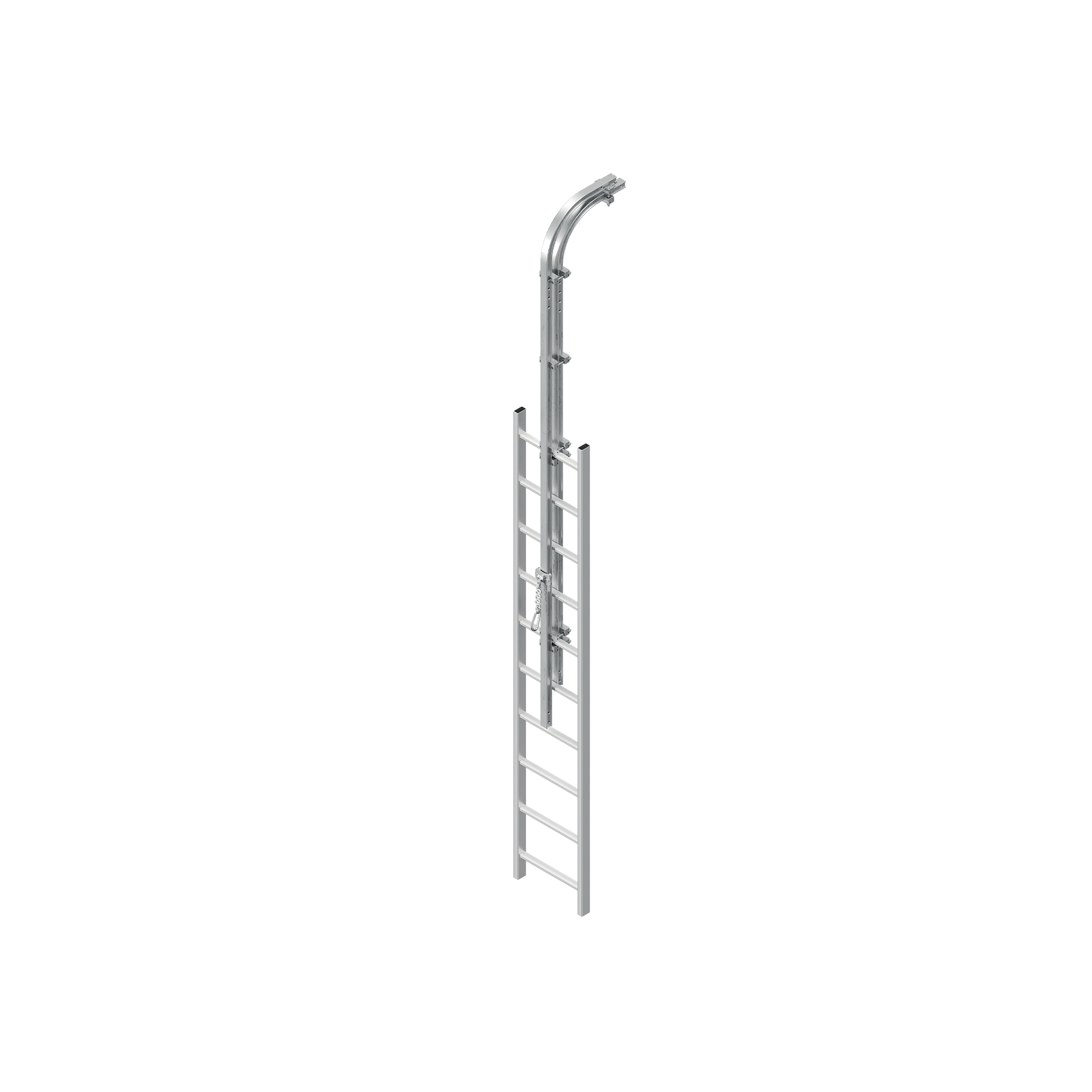 RAIL SYSTEM FOR VERTICAL USE ON LADDER | H-RAIL VERTICAL | ROTHOBLAAS