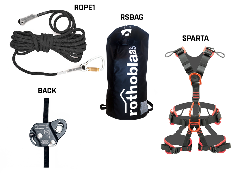 PROFESSIONAL KIT FOR WORKING ON ROOF | ROOF PRO | ROTHOBLAAS