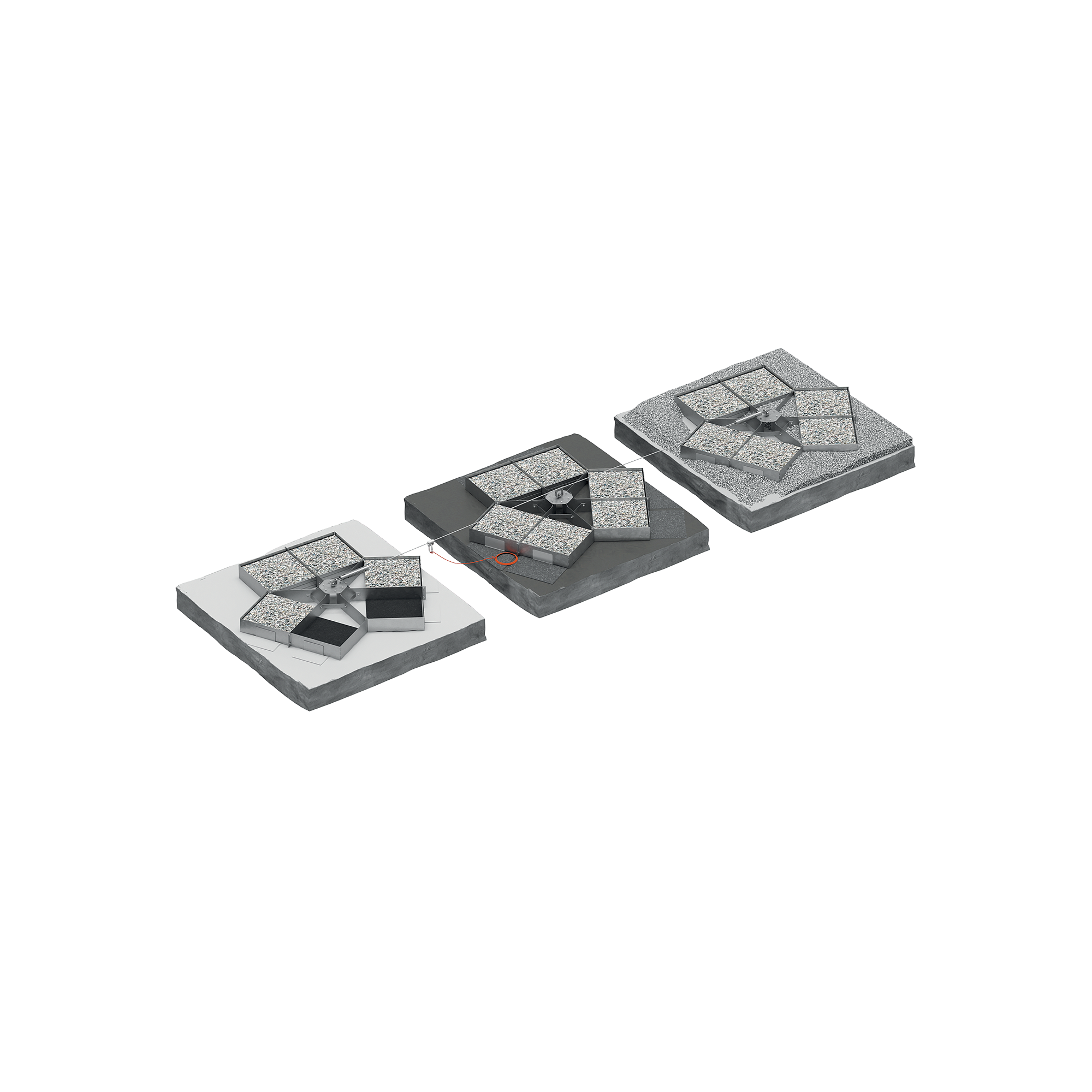 LIFELINE ON SUPPORT WITH BALLAST FOR FLAT ROOFS | PATROL + BLOCK ...