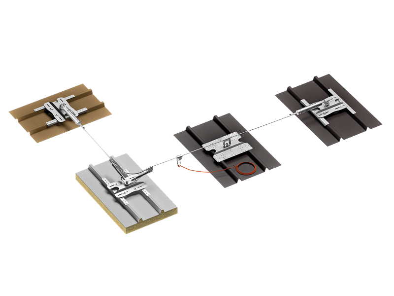 LIFELINE ON SUPPORT FOR TRAPEZOIDAL METAL ROOFS WITH AND WITHOUT ...