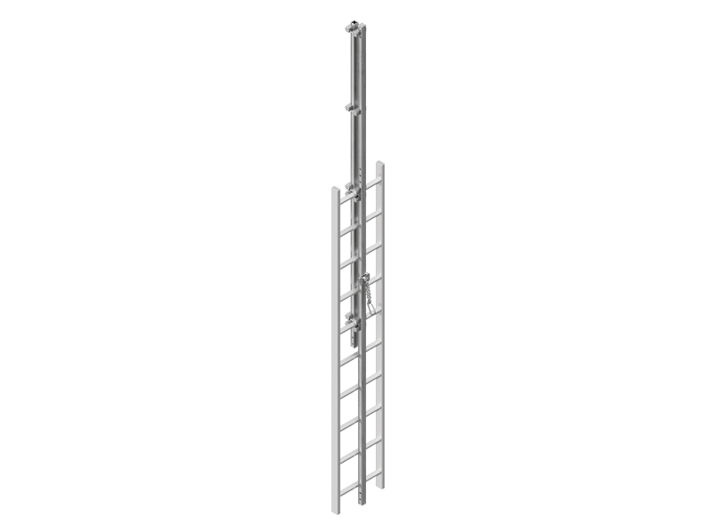 RAIL SYSTEM FOR VERTICAL USE ON LADDER | H-RAIL VERTICAL | ROTHOBLAAS