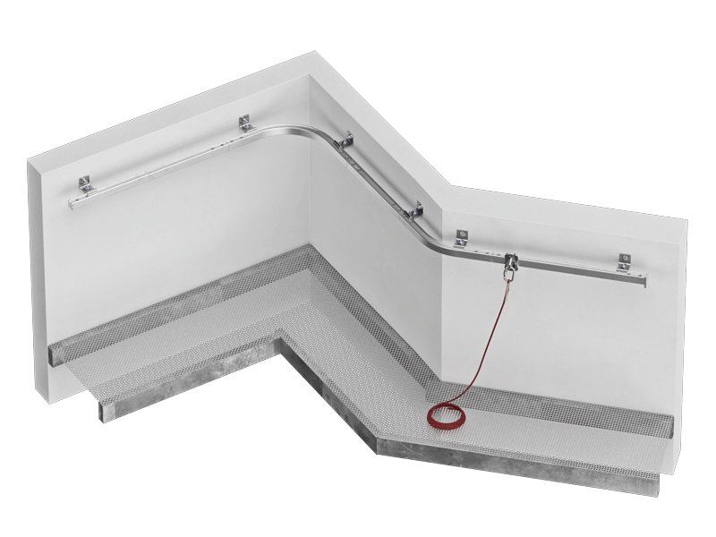 WORK AT HEIGHT WITH | H-RAIL ON WALL | ROTHOBLAAS